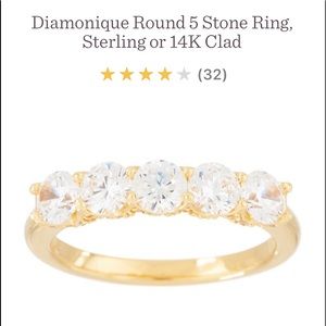 Jewelry | Diamonique 5 Stone Ring | Poshmark